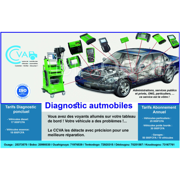 Service Diagnostic Automobiles CCVA Burkina - OUAGADOUGOU.ONLINE