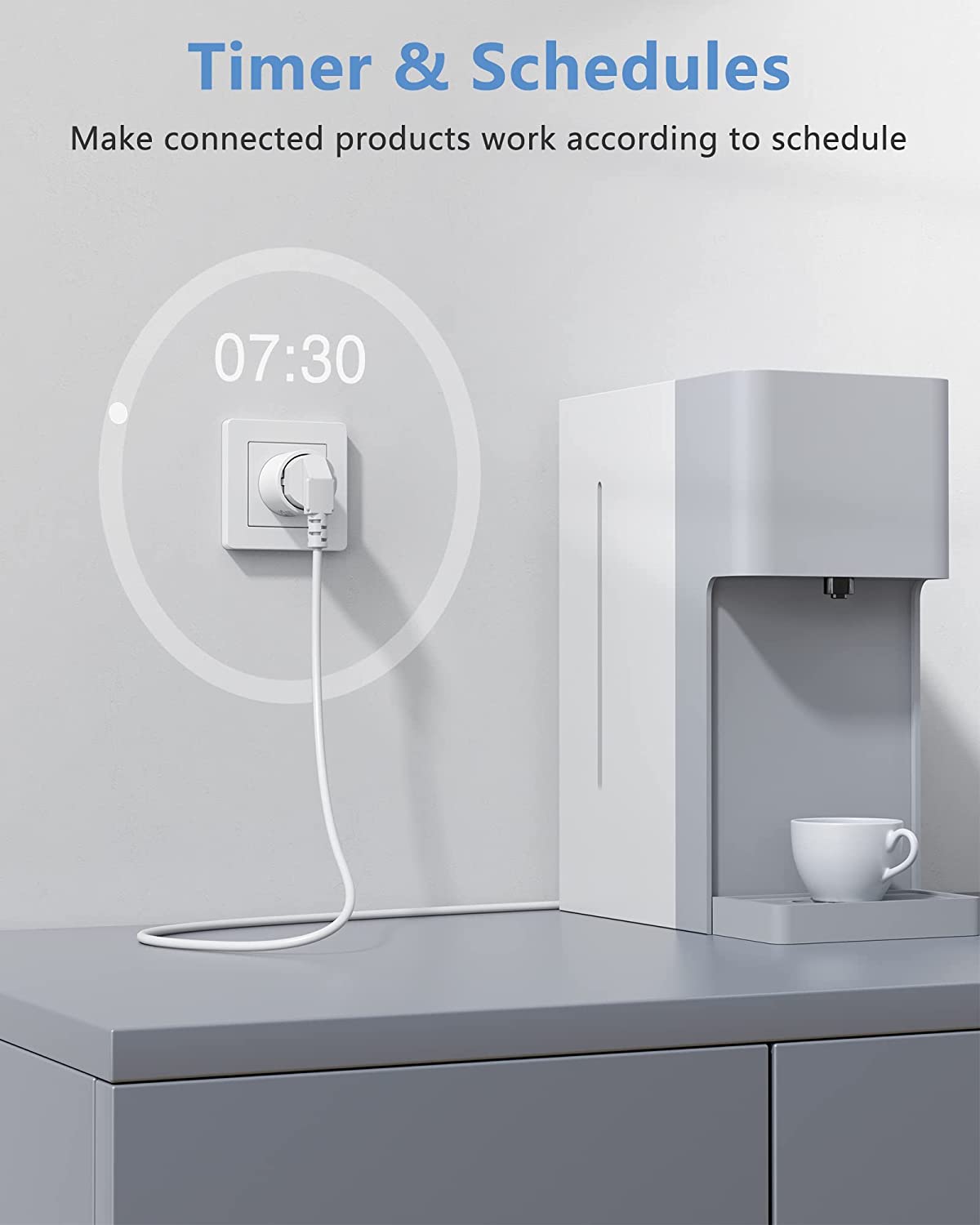 Prise WiFi, prise intelligente avec moniteur d'alimentation electrique ...