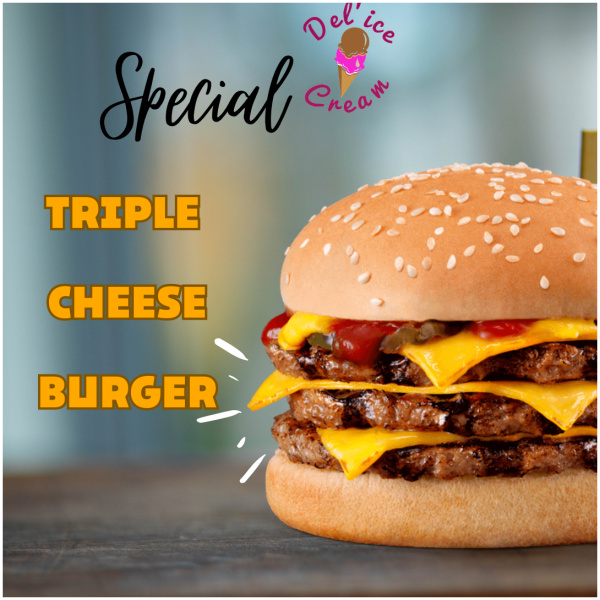 Triple Cheese Burger - OUAGADOUGOU.ONLINE