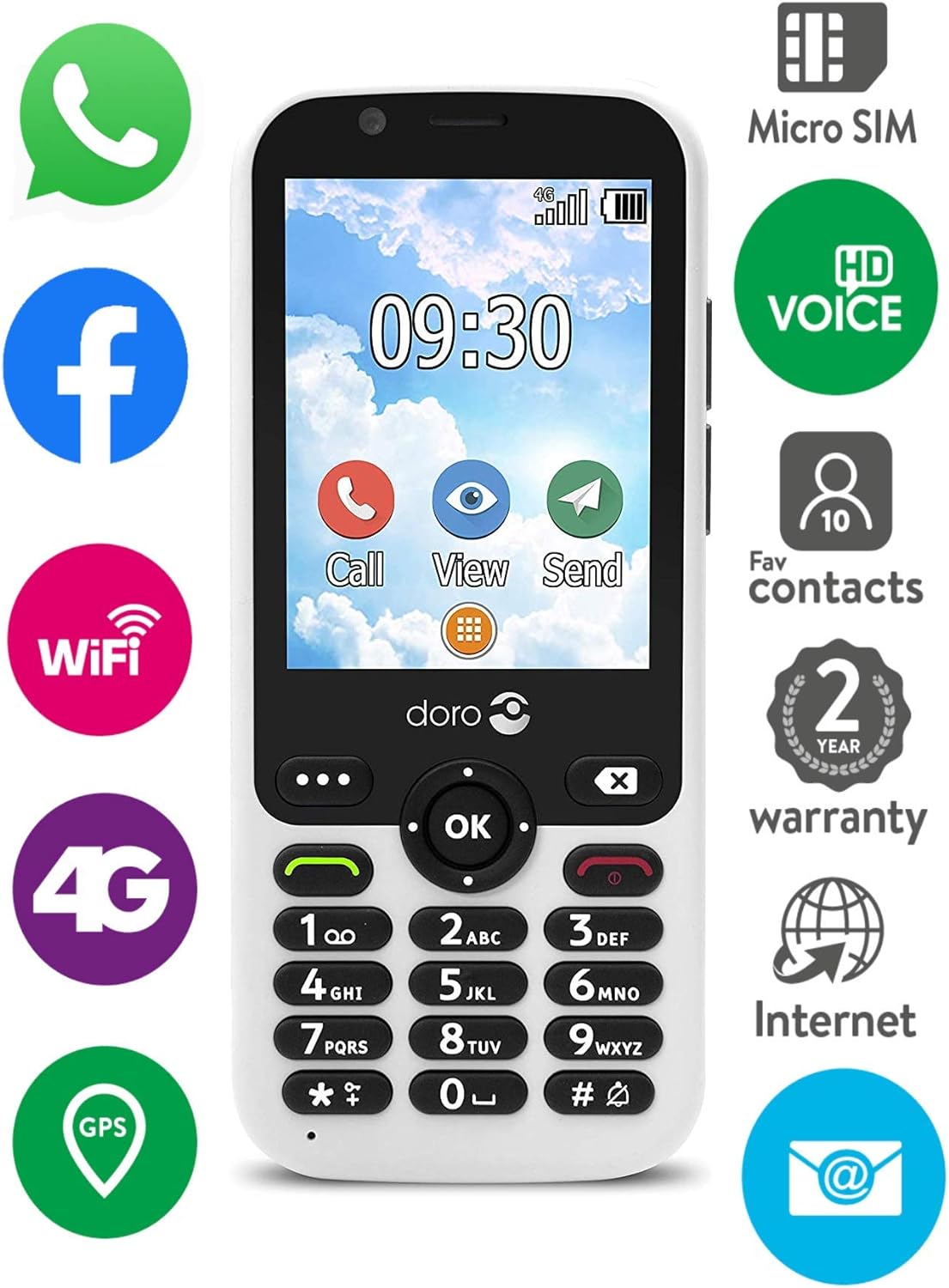 Doro 7010 Téléphone Portable 4G Dual SIM Débloqué - OUAGADOUGOU.ONLINE